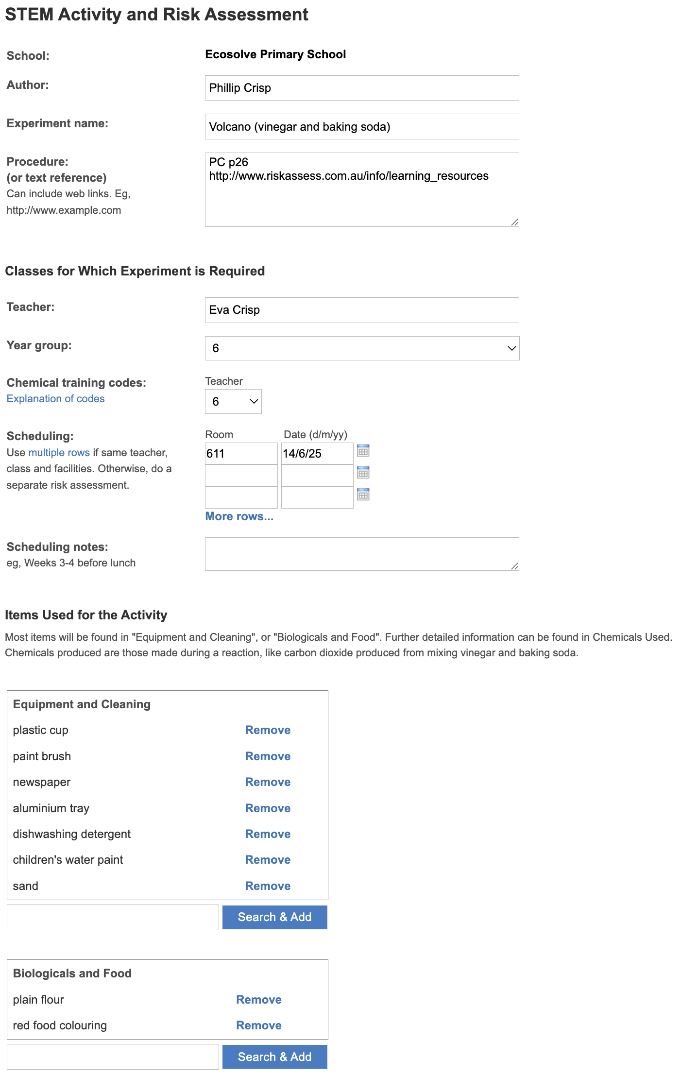 RiskAssess - Risk Assessments for New Zealand Schools